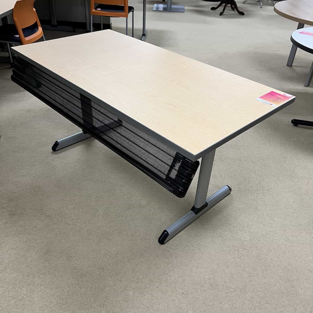 60" Wide Maple/Grey Training Table | Office Furniture Liquidations