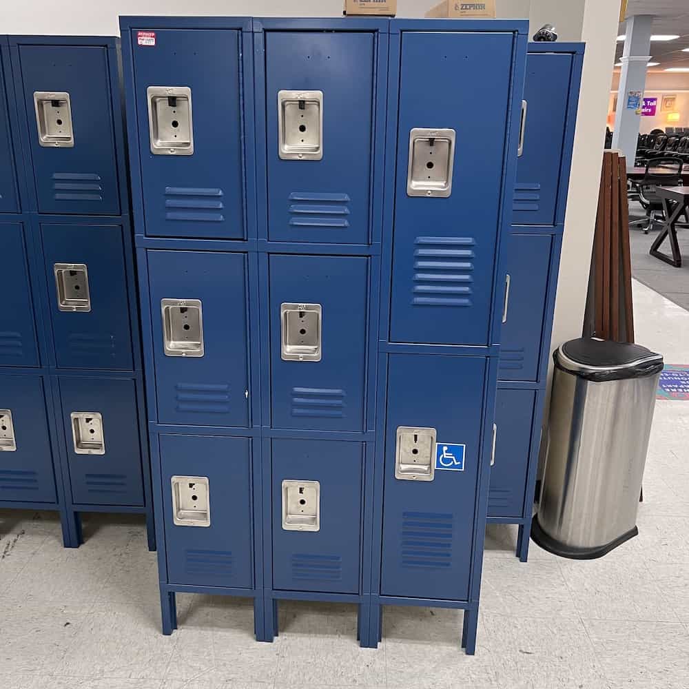 37" Wide Blue ASI Metal Locker with Locks | Office Furniture Liquidations