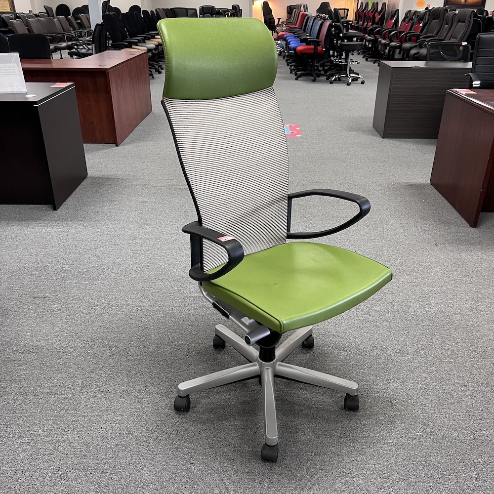 Haworth Green and Grey X99 High Back Executive Office Chair | Office ...