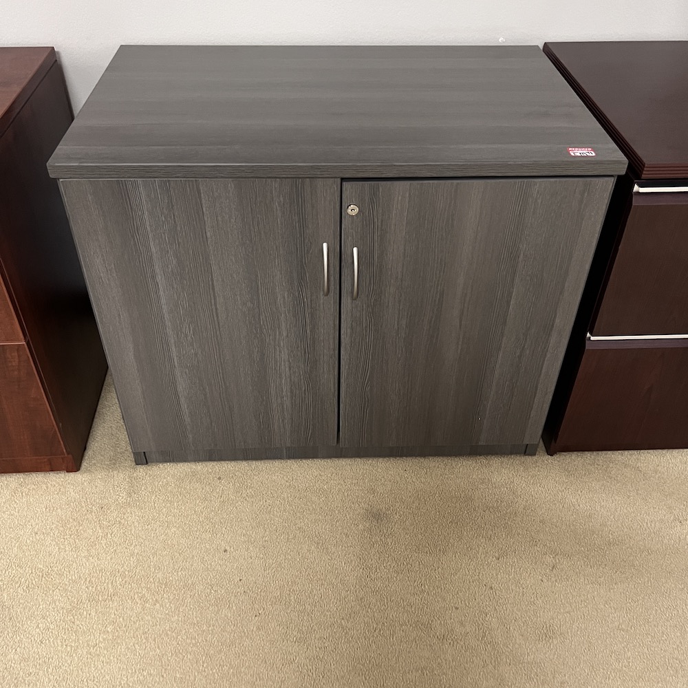 29" High Grey Storage Cabinet | Office Furniture Liquidations