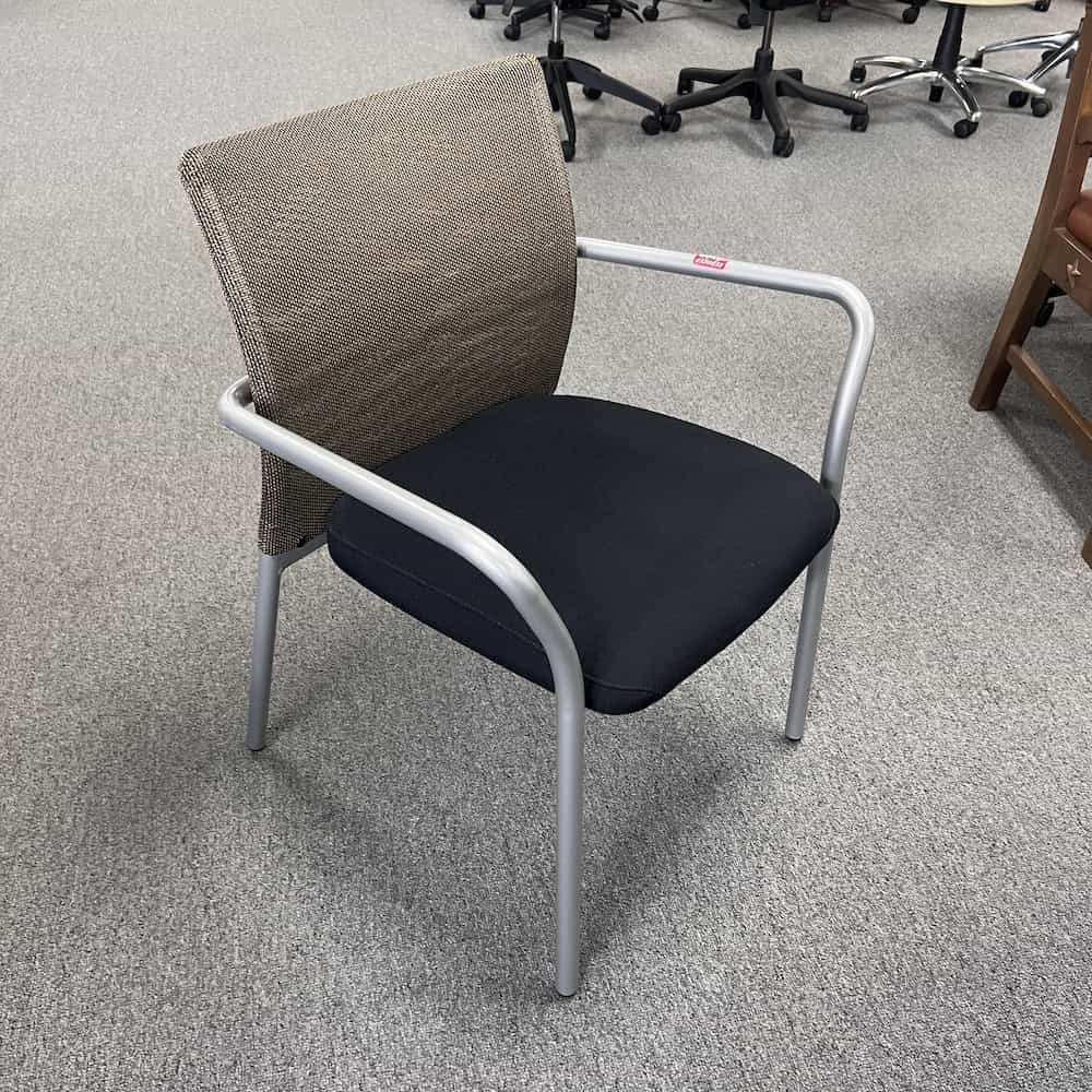Steelcase Jersey Gold and Black Mesh Back Stacking Chair | Office ...
