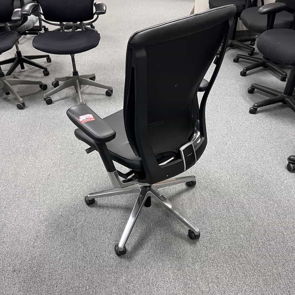 Trendway Black Leather Executive Office Chair | Office Furniture ...