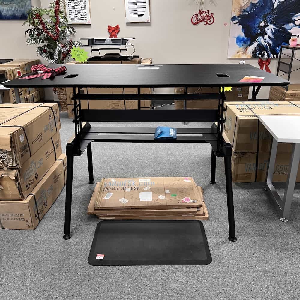 60" Black VariDesk ProDesk 60 Pneumatic Height Adjustable Desk | Office ...
