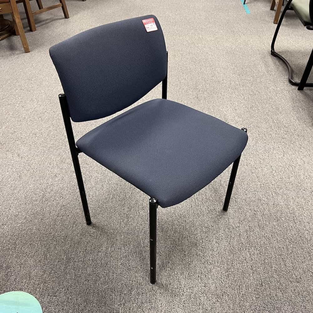 Blue and Black Stacking Guest Chair | Office Furniture Liquidations
