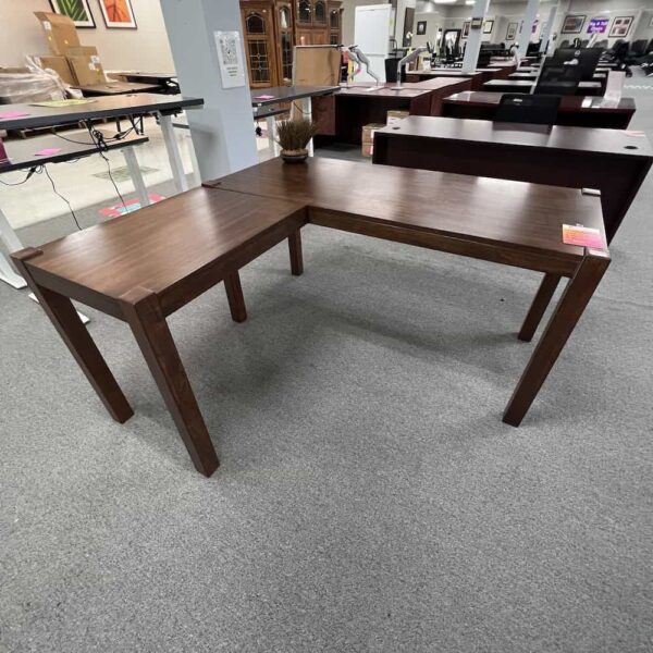 60" Ashley Furniture Walnut L-Desk Table - Left or Right Return ...