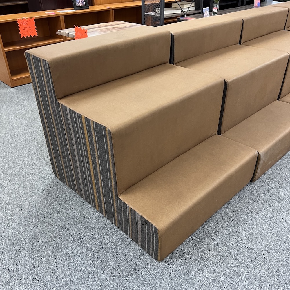 3 Step - Allsteel Rise Lounge Modular Seating Tan Caramel and Grey ...