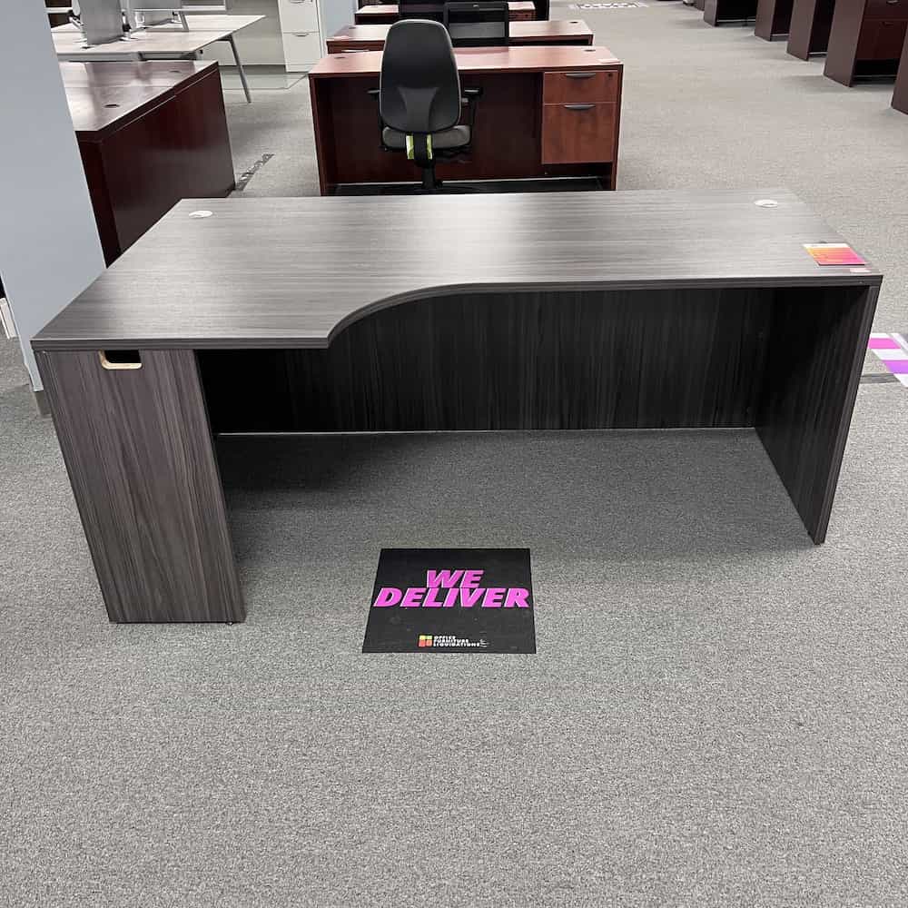 71" Grey "Porkchop" L-Desk Shell - Left Return | Office Furniture ...