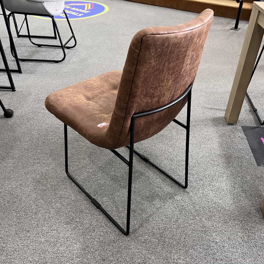 Brown Suede Modern Dining Chair | Office Furniture Liquidations