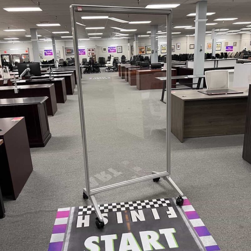 Limited Stock - New - 36" W or 48" W Grey Rolling Panel Dividers ...