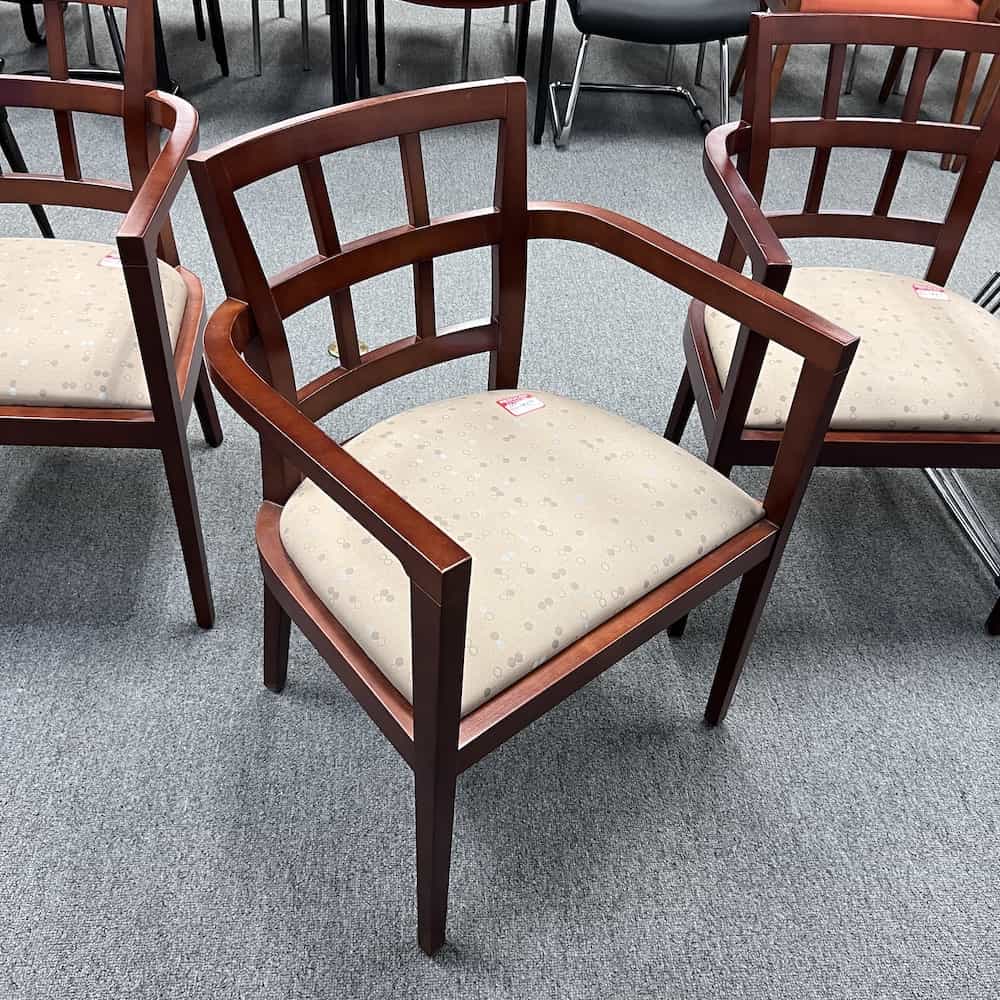 OFS Cherry and Black Upholstery Guest Chair | Office Furniture Liquidations