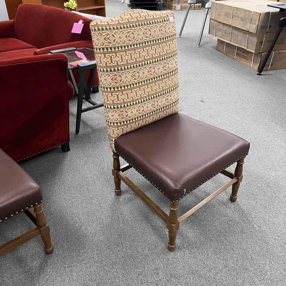 Lockhart Furniture Brown and Patterned Parsons Kitchen & Dining Chair ...
