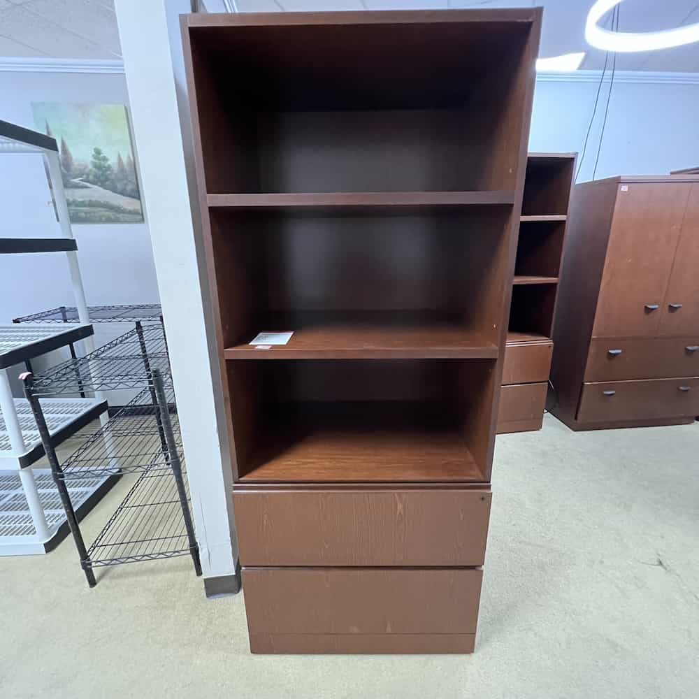 30" W x 72" H Knoll Reff Profile Cherry 2 Drawer Lateral File with ...
