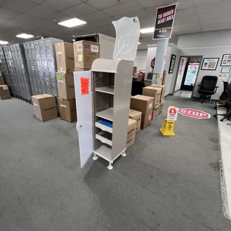 60" H x 16" W Herman Miller Taupe and White Vertical Storage with ...