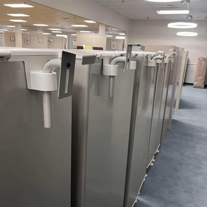 60" H x 16" W Herman Miller Taupe and White Vertical Storage with ...