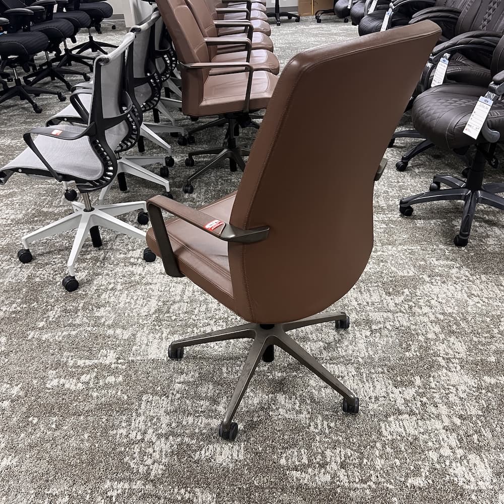 Stylex Robus Brown Leather Executive Swivel Chair | Office Furniture ...