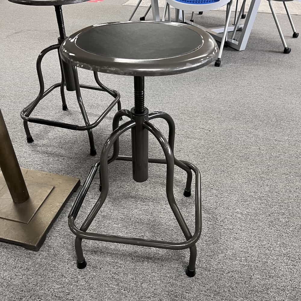 Safco Diesel Grey Height Adjustable Swivel Shop Stool | Office ...