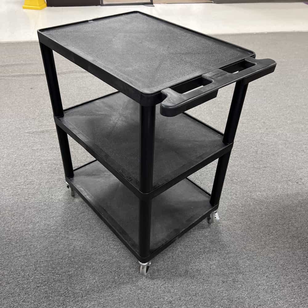 24" W x 33" H Luxor H Wilson Black Rolling Audio Visual Instrument Cart ...