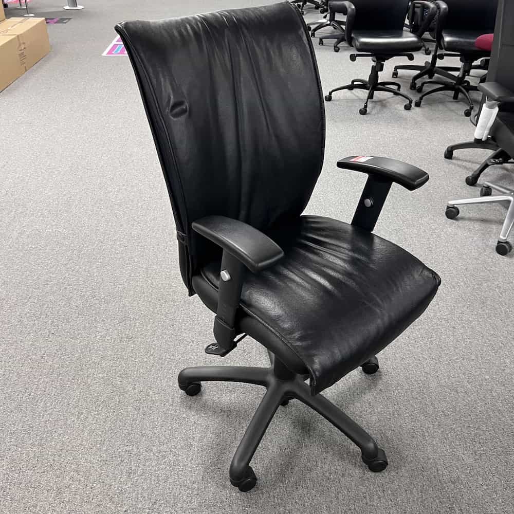HighMark Smart Black Leather High Back Executive Conference Chair ...