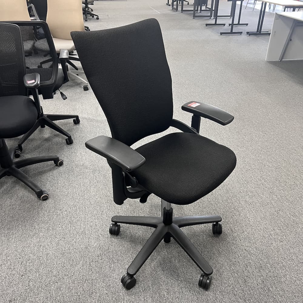 Allsteel Sum Black Upholstered Task Chair | Office Furniture Liquidations