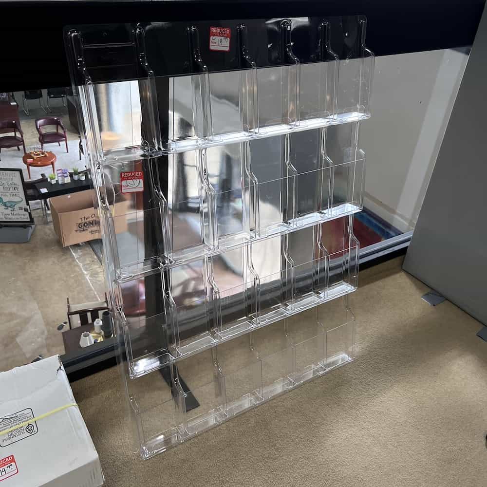 30" H x 41" W Safco Clear 24 Compartment Wall Mount Display Rack ...