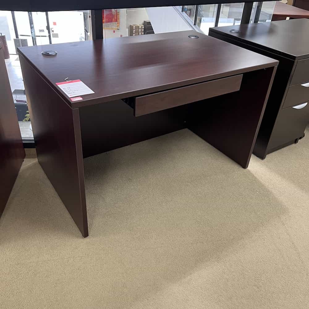 48" x 30" Mahogany Desk Shell with Keyboard Drawer | Office Furniture ...