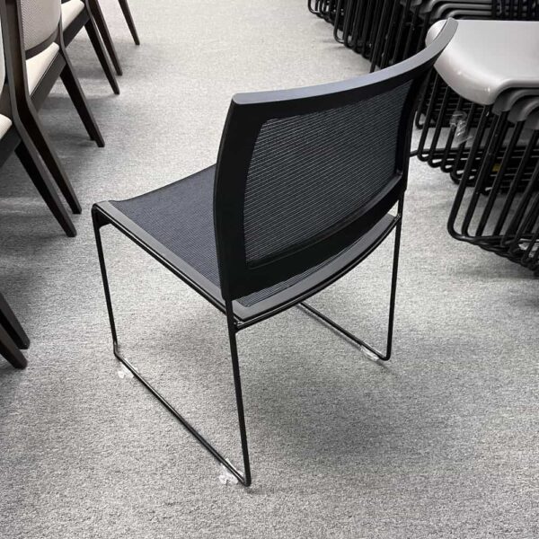 Black Color Stack Collection Mesh Stacking Chair | Office Furniture ...