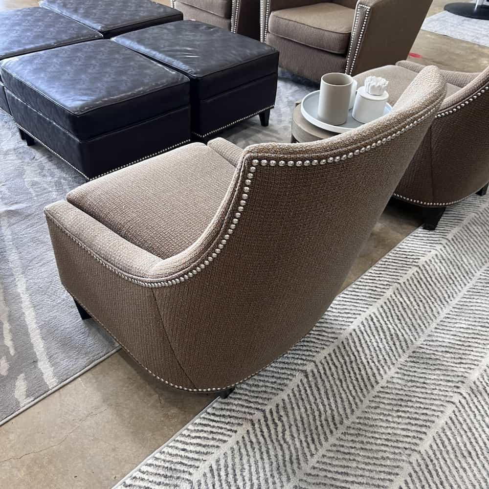 Justice Furniture Taupe and Silver Hospitality Lounge Chair | Office ...