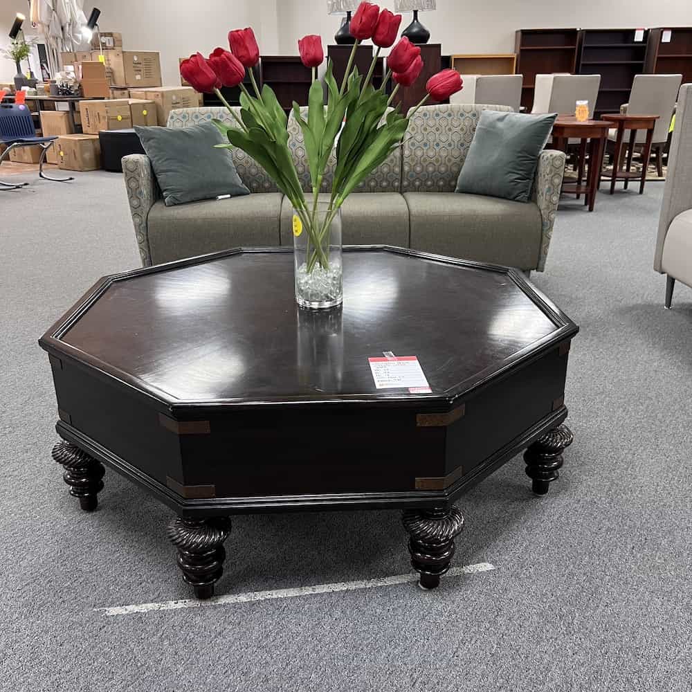 48" Lexington Home Espresso Traditional Octagon Coffee Table | Office ...