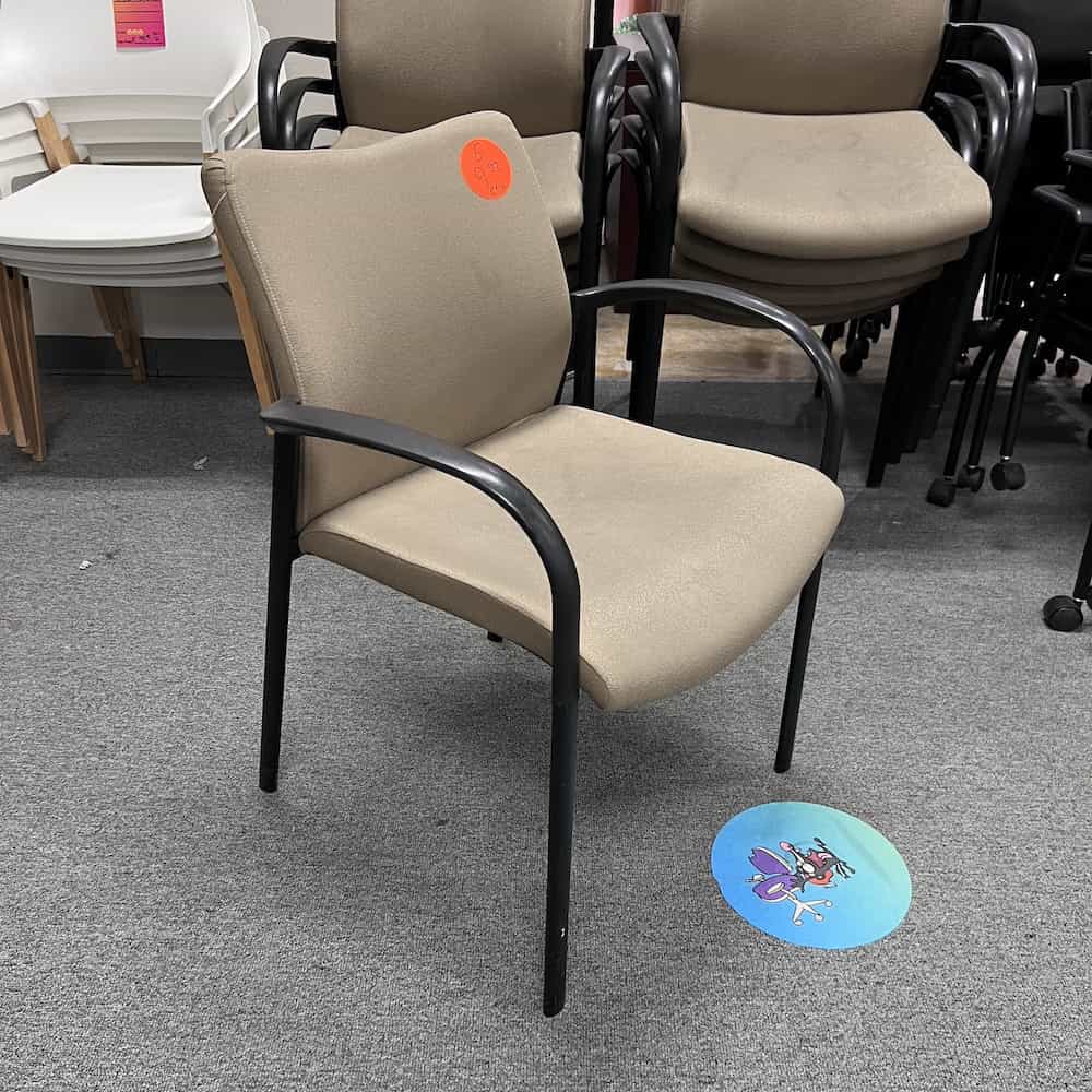 SitOnIt Achieve Tan and Black Stacking Guest Chair | Office Furniture ...