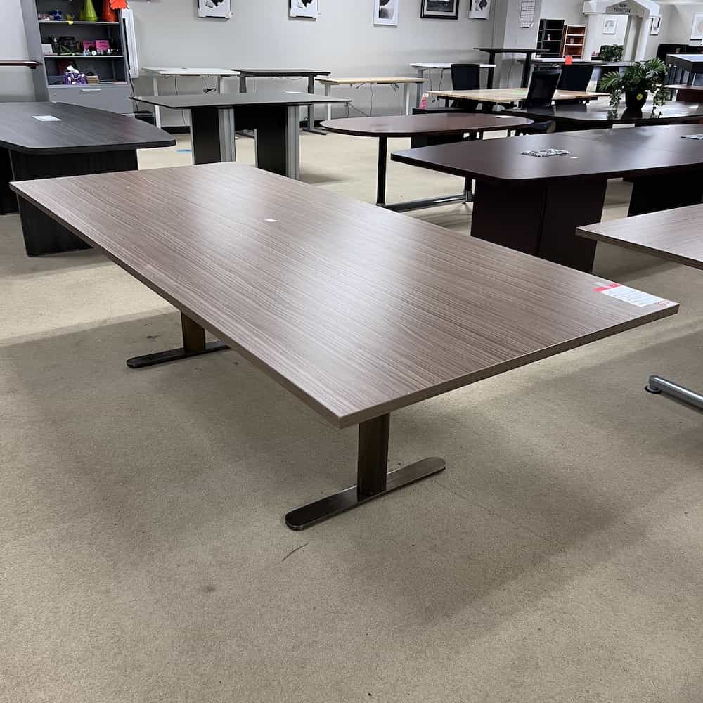 8 Ft HBU Walnut Laminate Rectangle Conference Table | Office Furniture ...