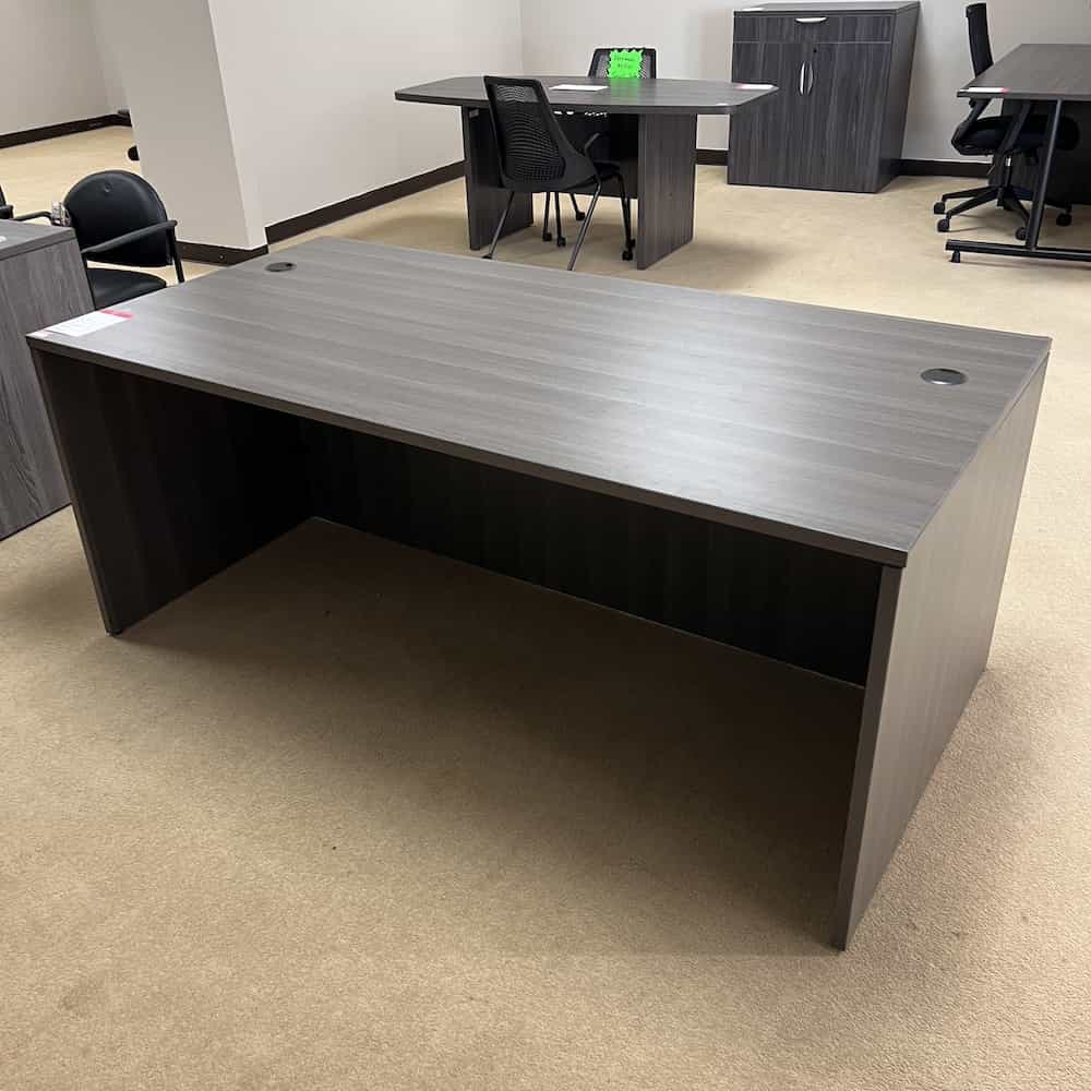 71" x 36" Grey Laminate Desk Shell | Office Furniture Liquidations