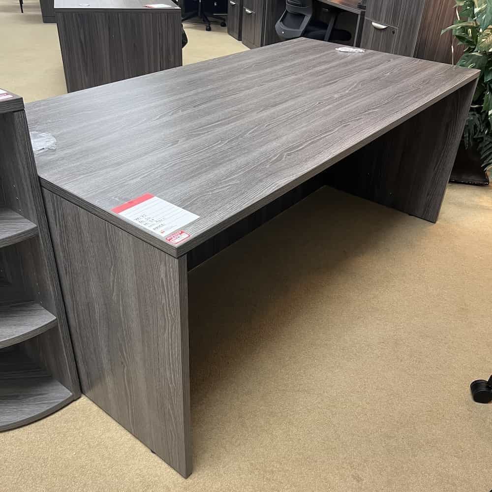 71" x 36" Newport Grey Laminate Desk Shell | Office Furniture Liquidations