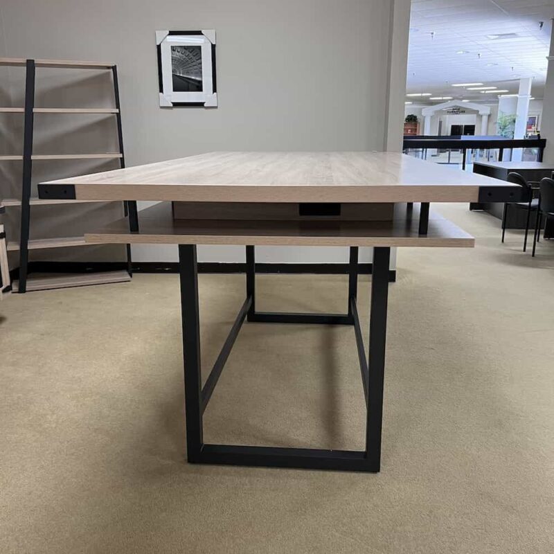 8 Ft x 4 Ft Safco Mirella Sand Dune Rectangle Standing Conference Table ...