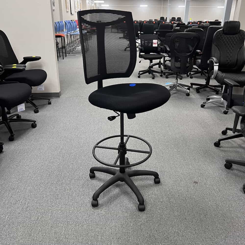 Black Mesh Back Office Stool | Office Furniture Liquidations