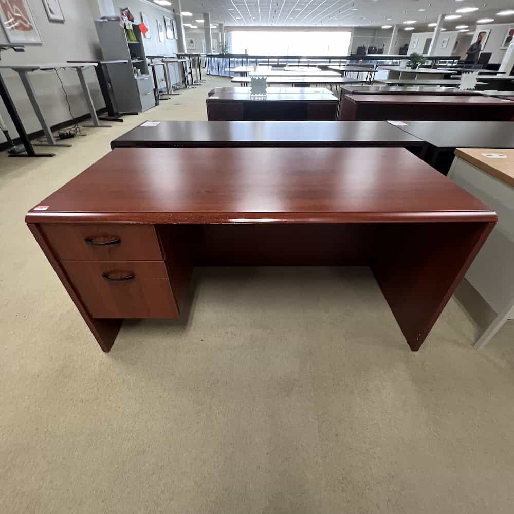 60" x 30" Indiana Furniture Cherry Desk with Hanging Box/file | Office ...