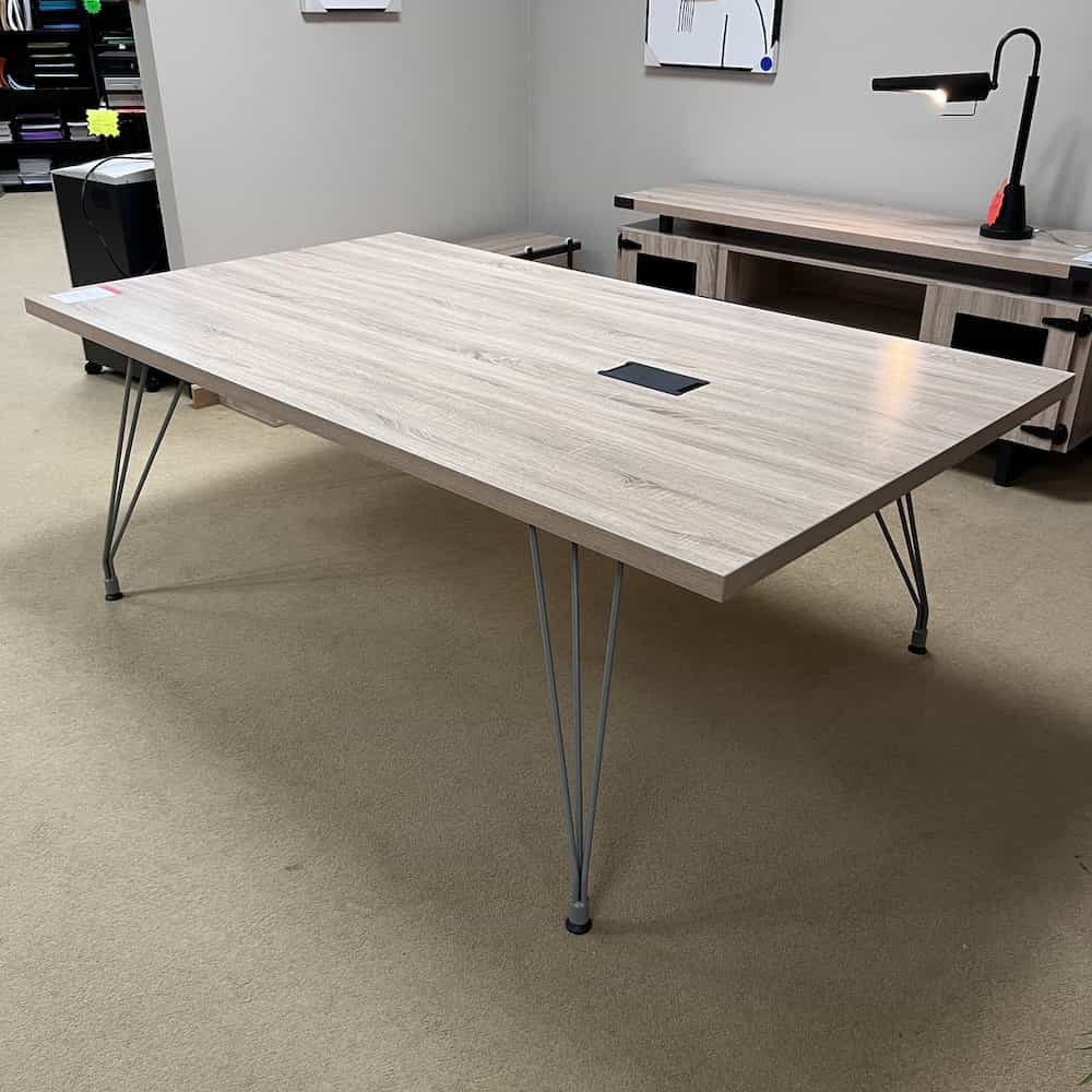 7 Ft x 4 Ft Safco Sand Dune Rectangle Conference Table with Grey ...