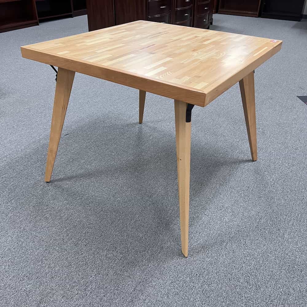 36" Butcher Block Square Dining Table | Office Furniture Liquidations
