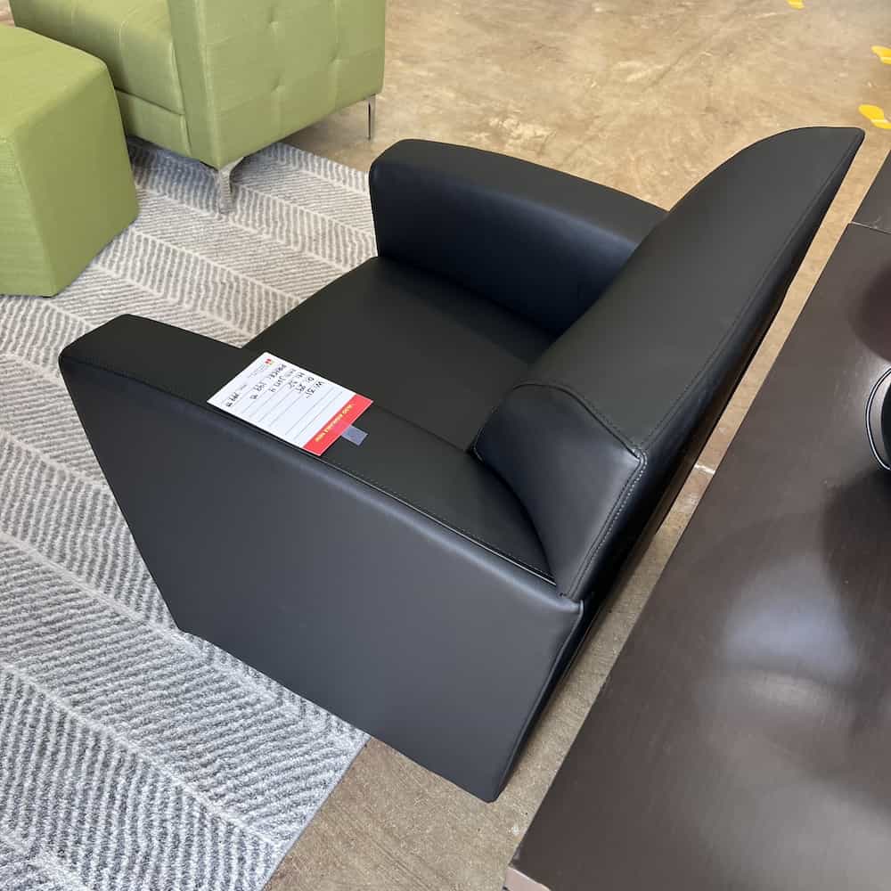 Tribecca Black Vinyl Contemporary Club Chair | Office Furniture ...