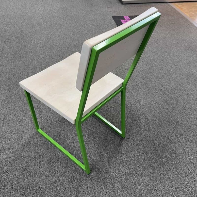 Grand Rapids Yellow Green and Parchment White Wood Brady Chair | Office ...