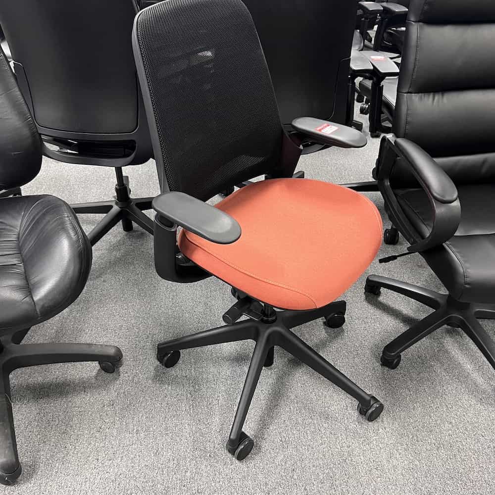 Orange and black office chair store