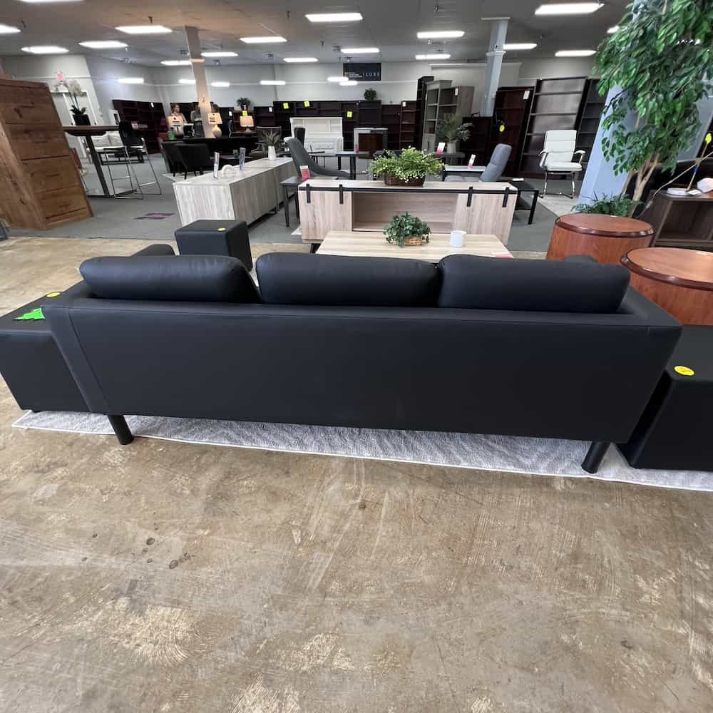 77 Hon Parkwyn Black Modern Vinyl Sofa Couch Office Furniture Liquidations