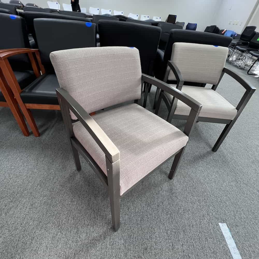 Grey Veneer and Beige Guest Chair | Office Furniture Liquidations