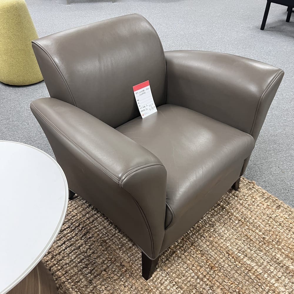 Taupe Leather Office Chair
