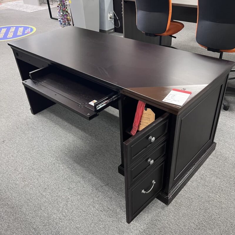 68” x 28" Martin Espresso Executive Traditional Desk - Missing Left ...
