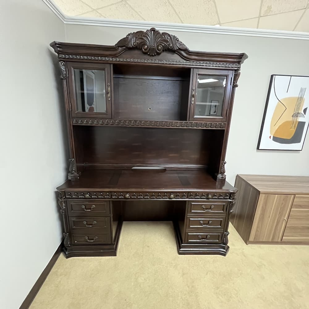 Set - 72" Coaster Furniture Tucker Espresso Executive Desk and Credenza ...