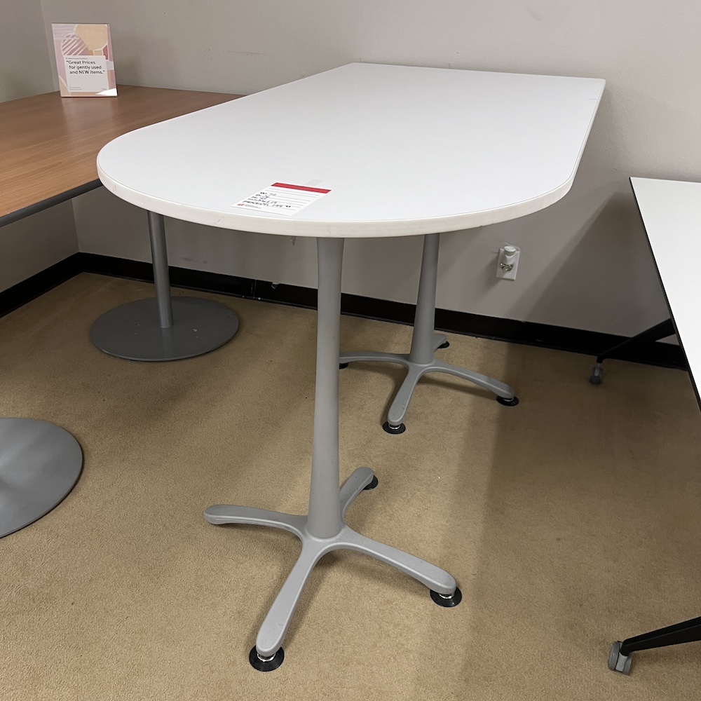 72" x 36" Safco White Laminate Bullet Nose Collaboration Conference ...