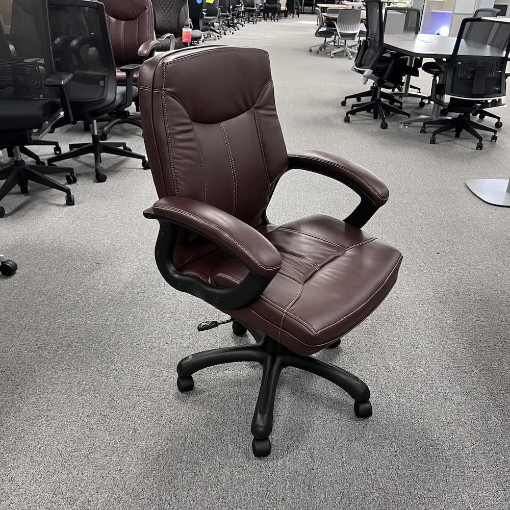Brown Vinyl Plush Conference Chair | Office Furniture Liquidations