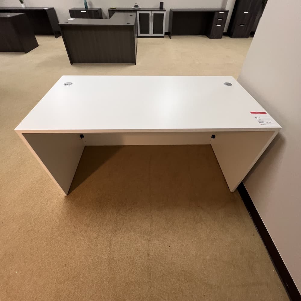 60" x 30" White Laminate Desk Shell | Office Furniture Liquidations