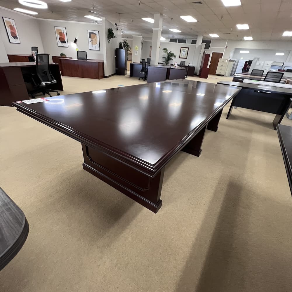 10 Ft x 4 Ft Espresso Veneer Traditional Executive Rectangle Conference ...