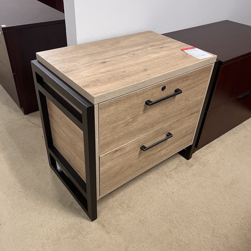 34" W x 31" H Martin Artisan Collection Natural Wood Executive 2 Drawer ...